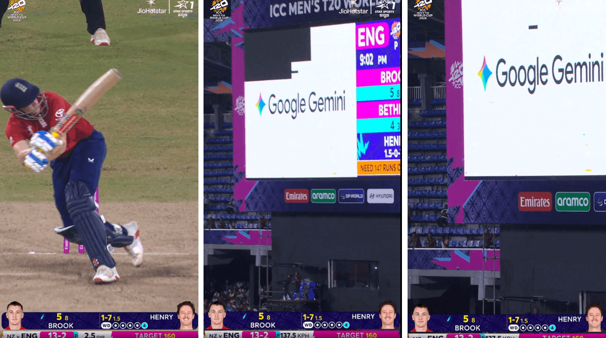 Watch: Harry brook smashes for six, leaves black dead spot on the ...