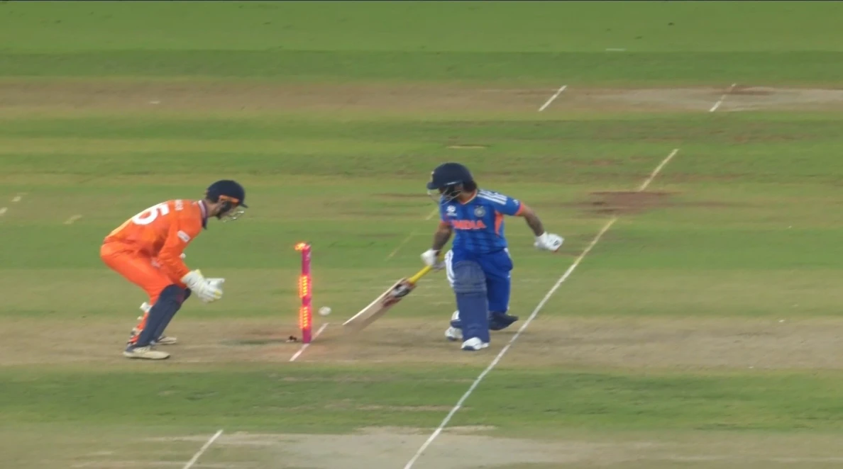 Watch: Ishan Kishan Bowled in the Most Unfortunate Way vs Netherlands